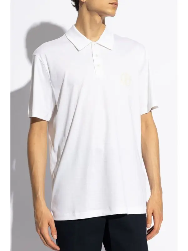 Giorgio Armani Logo-embroidered Polo Shirt - White