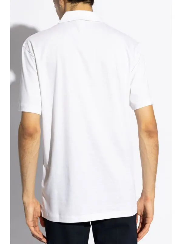 Giorgio Armani Logo-embroidered Polo Shirt - White