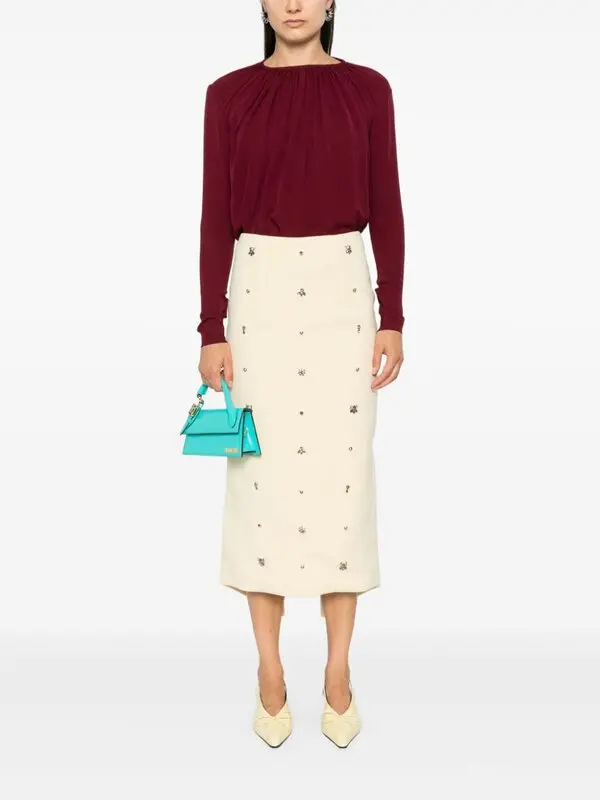 Giambattista Valli Pleat-detail Blouse