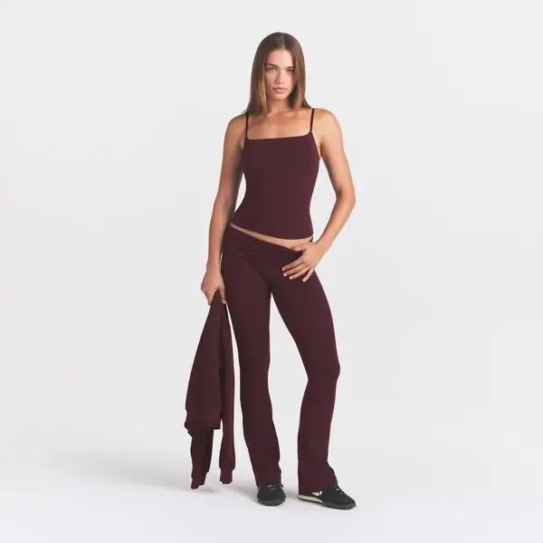SKIMS Cotton Jersey Cami Top - Currant