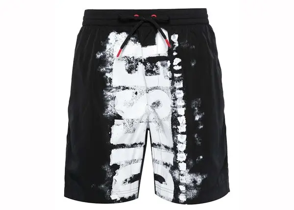 Diesel Bmbx-powel-47.5 Board Shorts With Logo - Black