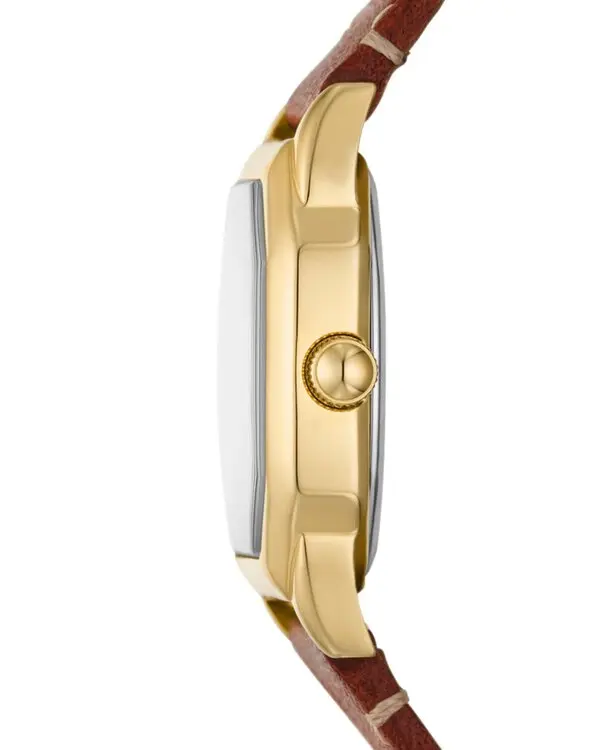 Fossil Harlow Three Hand Watch, 27mm - Cream/brown