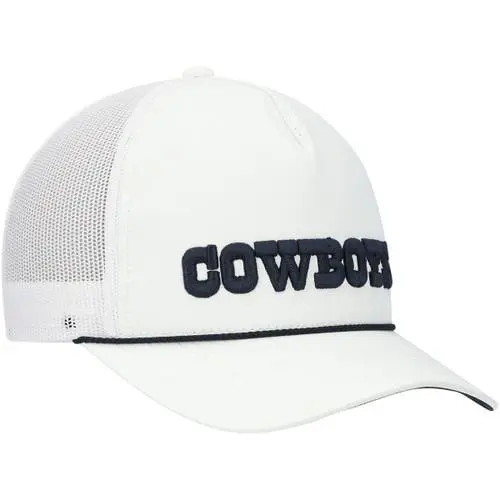 HOOEY Dallas Cowboys Wordmark Rope Trucker Cap - White