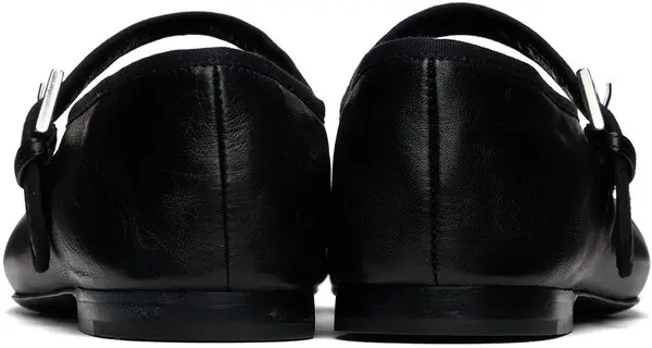 THE ROW Black Boheme Mj Ballerina Flats