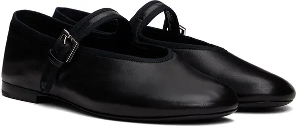 THE ROW Black Boheme Mj Ballerina Flats