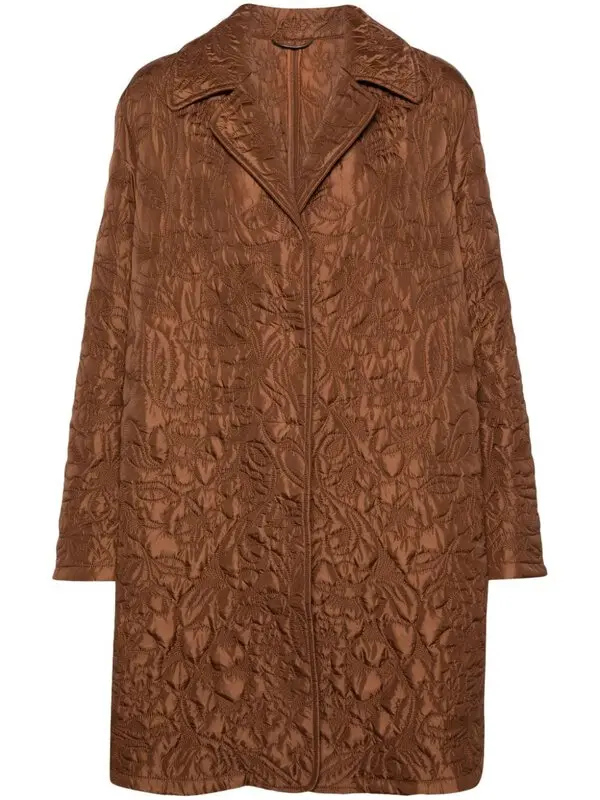 Ermanno Scervino Floral-pattern Quilted Coat