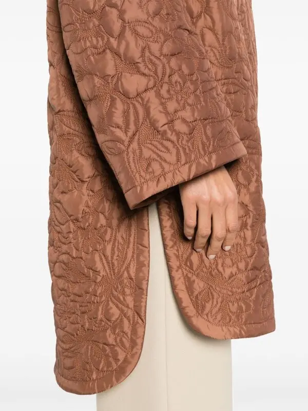 Ermanno Scervino Floral-pattern Quilted Coat