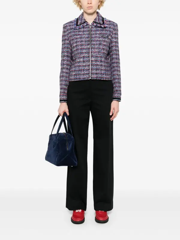 Karl Lagerfeld Bouclé Cropped Jacket