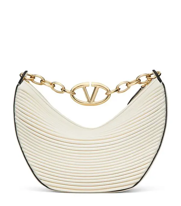 Valentino Garavani Leather Vlogo Moon Shoulder Bag