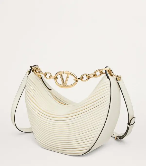 Valentino Garavani Leather Vlogo Moon Shoulder Bag