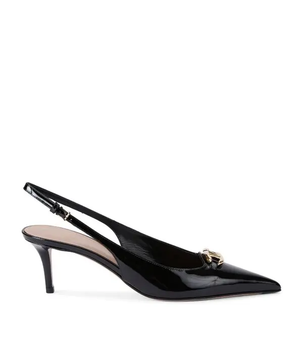 VALENTINO GARAVANI X UNDERCOVER Leather Vlogo Moon Slingback Pumps 60