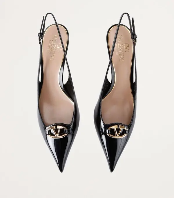 VALENTINO GARAVANI X UNDERCOVER Leather Vlogo Moon Slingback Pumps 60