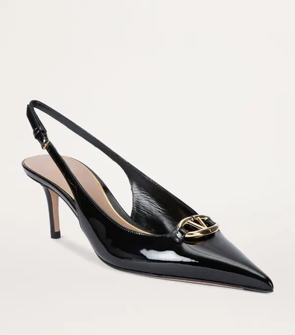 VALENTINO GARAVANI X UNDERCOVER Leather Vlogo Moon Slingback Pumps 60