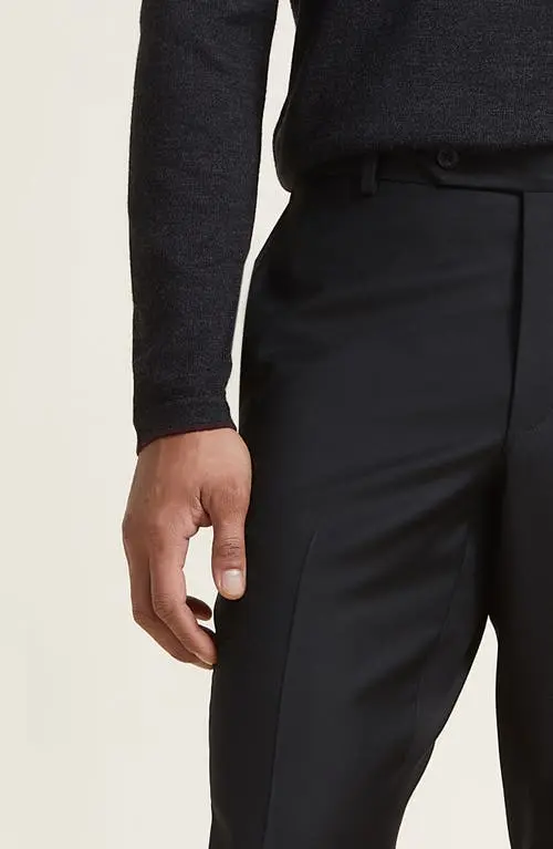 Samuelsohn 110s Serge Wool Trousers - Black