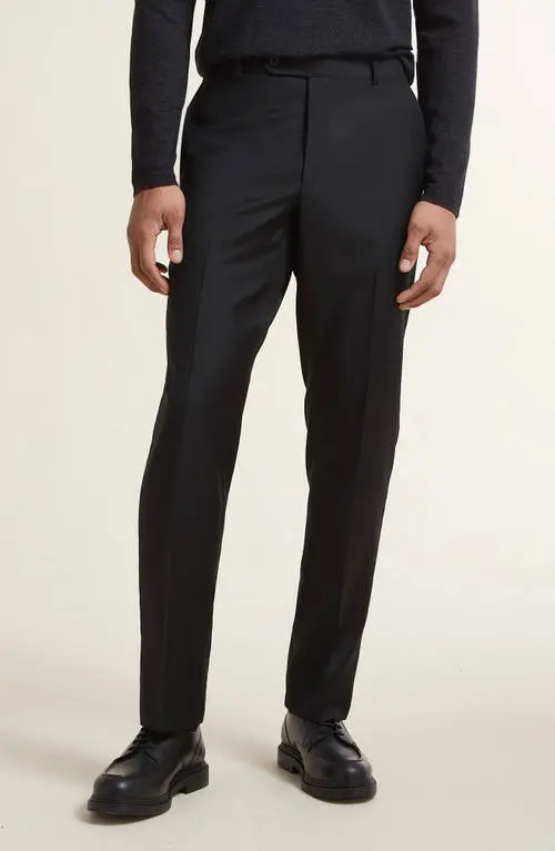 Samuelsohn 110s Serge Wool Trousers - Black