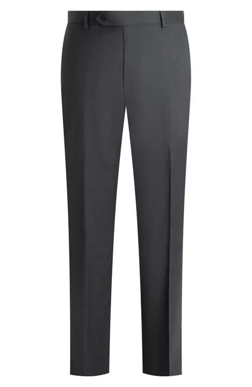 Samuelsohn Flat-front Wool Dress Pants