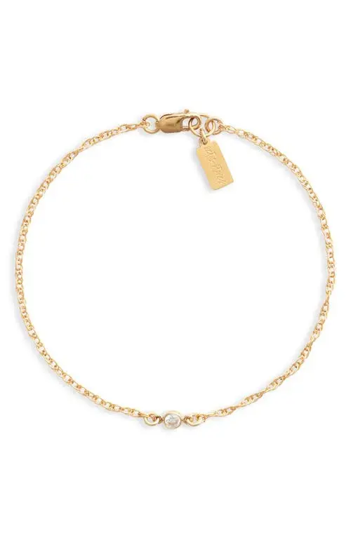 SET & STONES Cubic Zirconia Pendant Bracelet - Gold/april