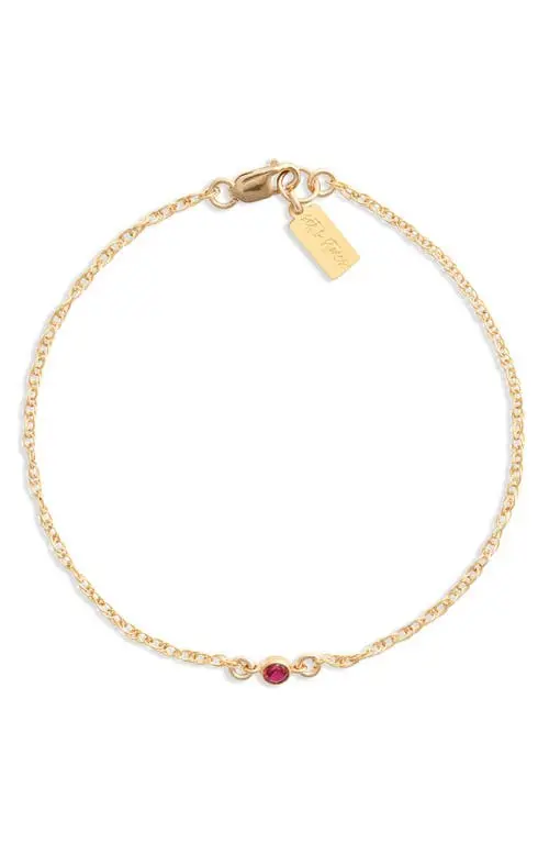 SET & STONES Cubic Zirconia Pendant Bracelet - Gold/january