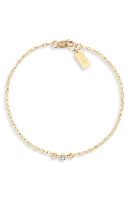 SET & STONES Cubic Zirconia Pendant Bracelet - Gold/march