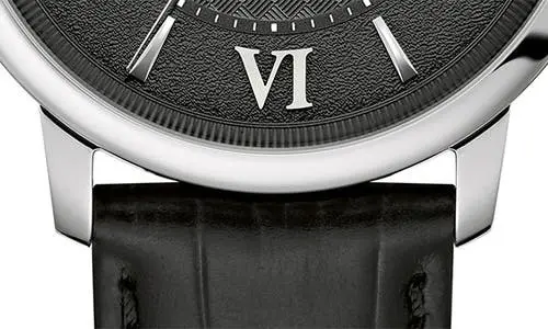 Bulova Hudson Leather Strap Watch - Silverone