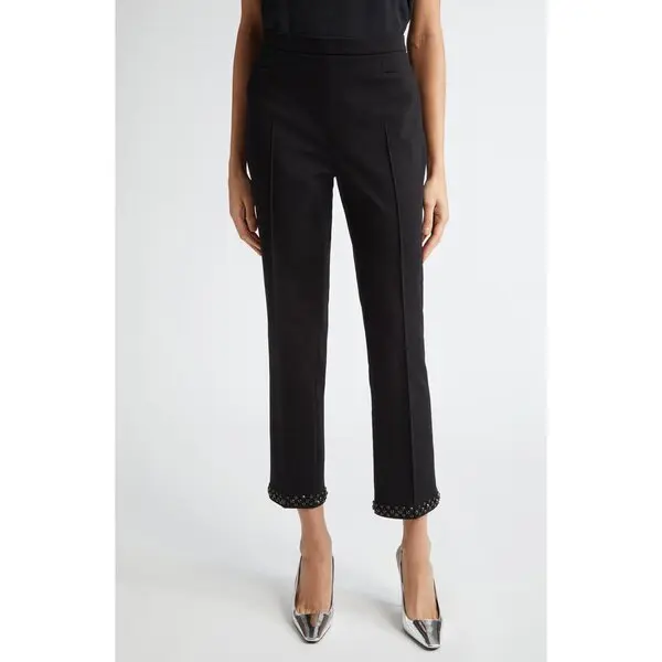 Akris Franca Embellished Crop Pants - Black
