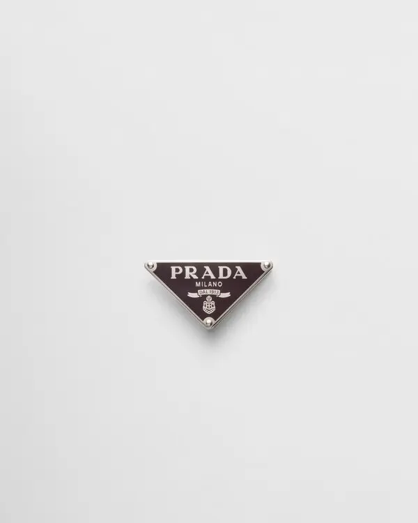 Prada Enameled-metal Belt Buckle - Garnet