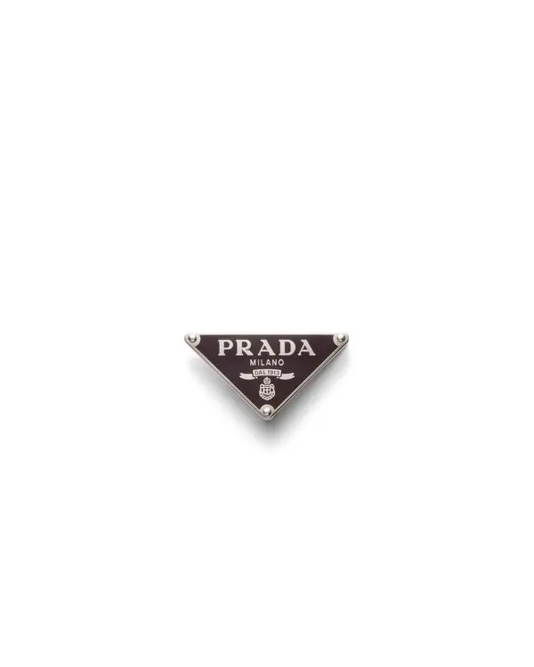 Prada Enameled-metal Belt Buckle - Red