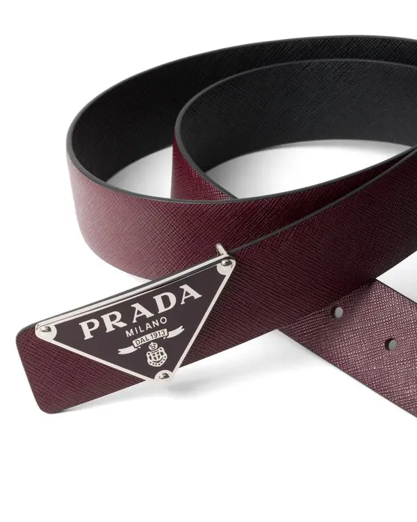 Prada Enameled-metal Belt Buckle - Red
