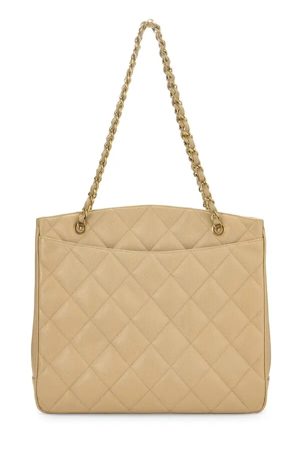 Chanel Quilted Caviar 'cc' Turnlock Tote