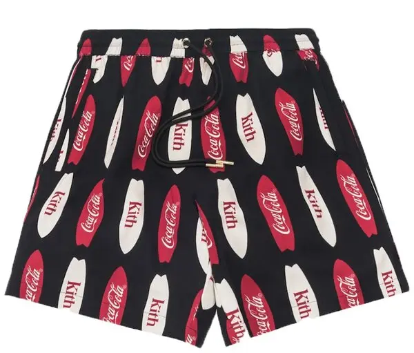 Kith X Cocacola Surf Board Print Hardaway Shorts
