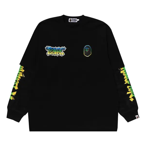 A BATHING APE Sport Long-sleeve T-shirt - Black