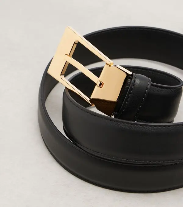 THE ROW Leather Belt - Black