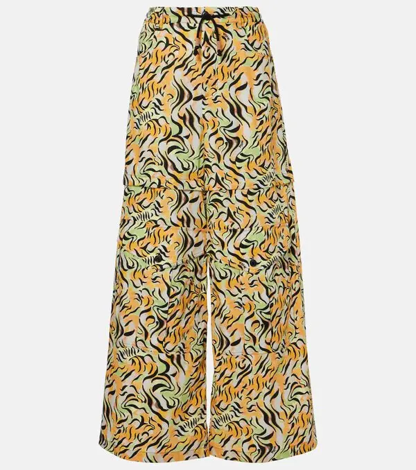 Marni Printed Wide-leg Pants