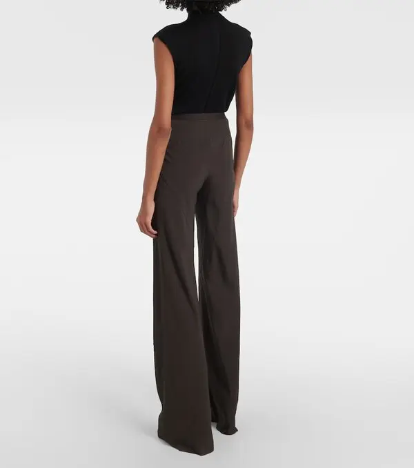Rick Owens Bias High-rise Wide-leg Pants - Black