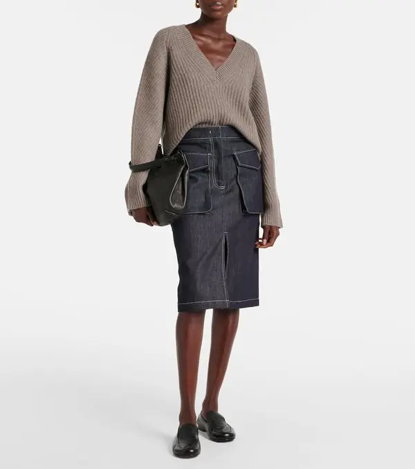 Co Denim Pencil Skirt