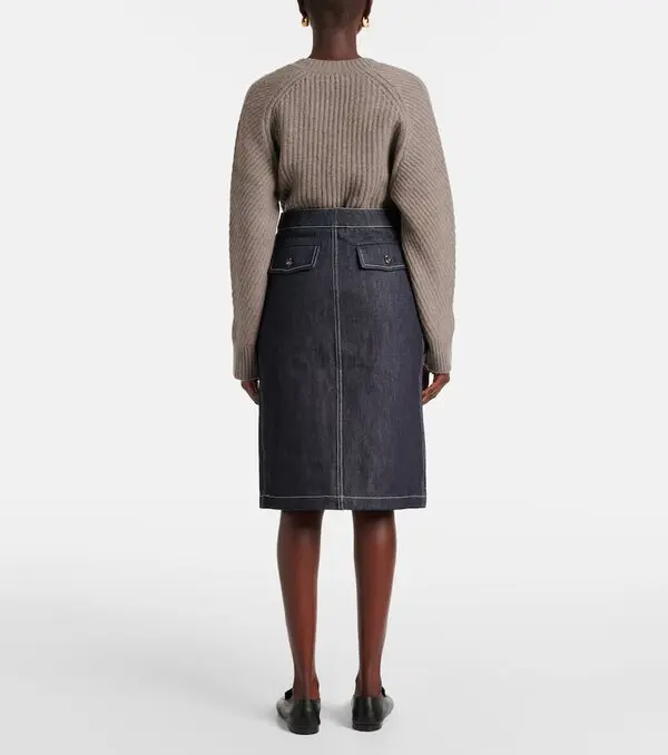 Co Denim Pencil Skirt