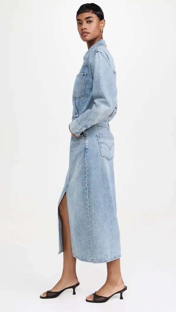 Levi'S Western Denim Midi Dress In Feeling This - 30% Off | Editorialist