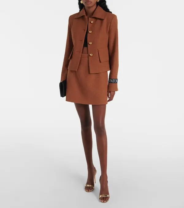 PATOU Iconic Miniskirt - Beige