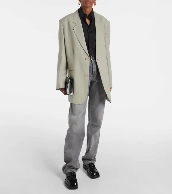 RE/DONE High-rise Straight Leg Jeans - Grey
