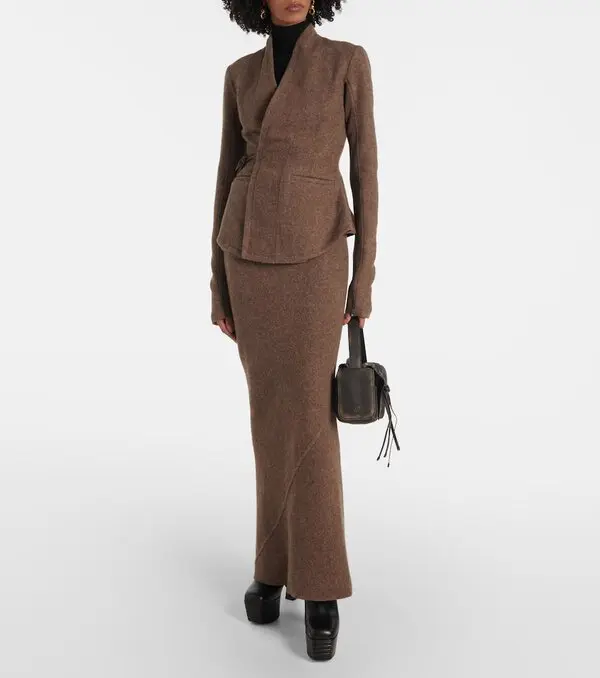 Rick Owens Hollywood Wool Wrap Jacket
