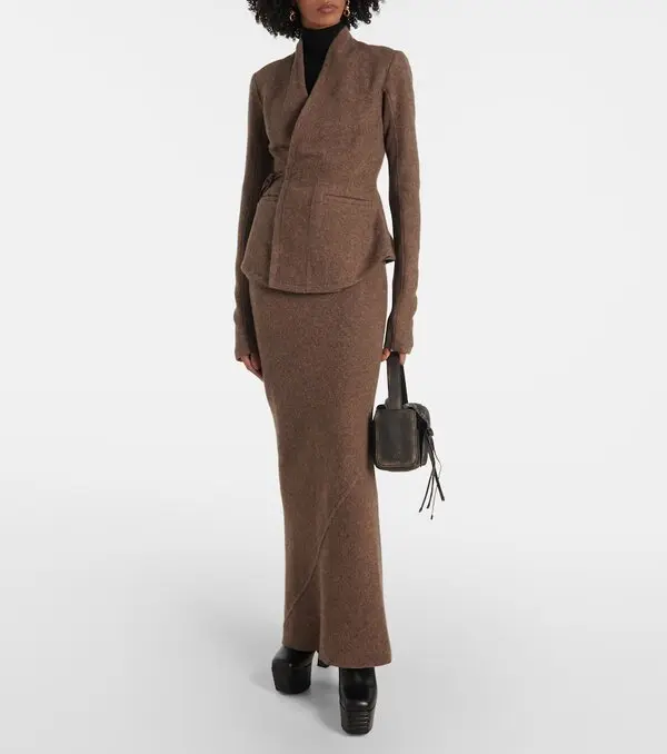 Rick Owens Hollywood Wool Wrap Jacket