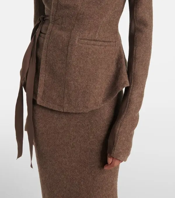 Rick Owens Hollywood Wool Wrap Jacket