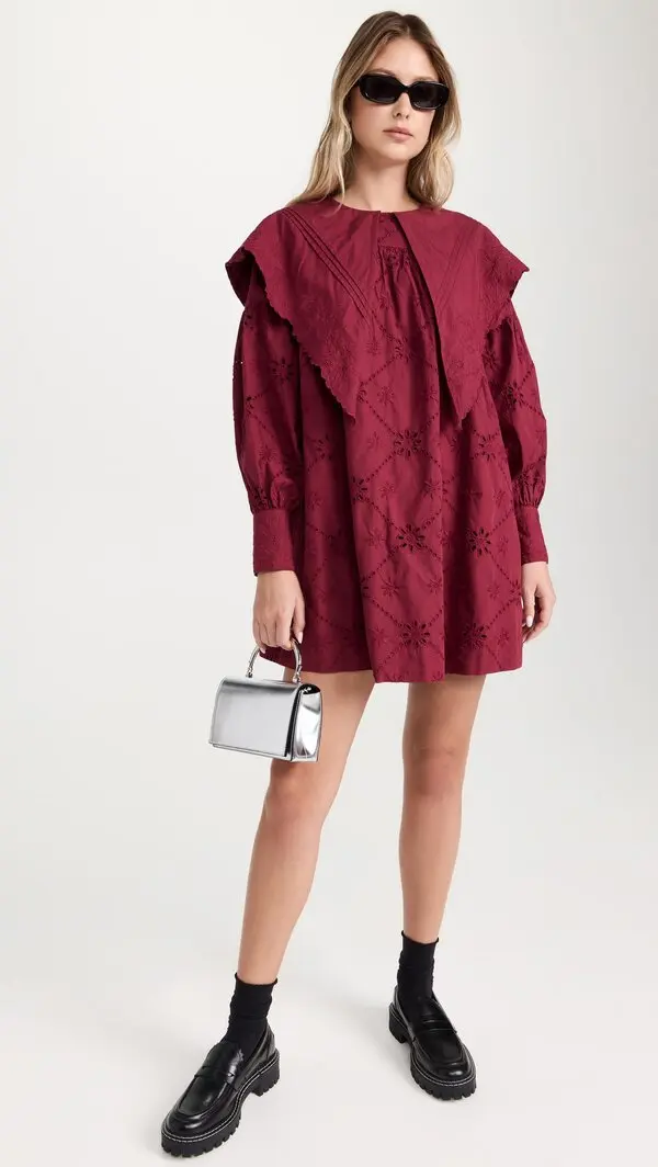 edgy mini dresses White Twin Tier Edgy Scallop Mini Dress