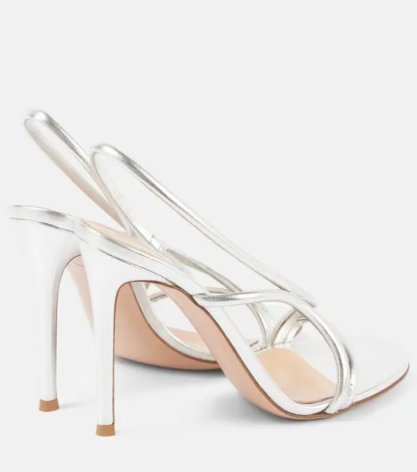 GIANVITO ROSSI Paradise Metallic Leather Sandals