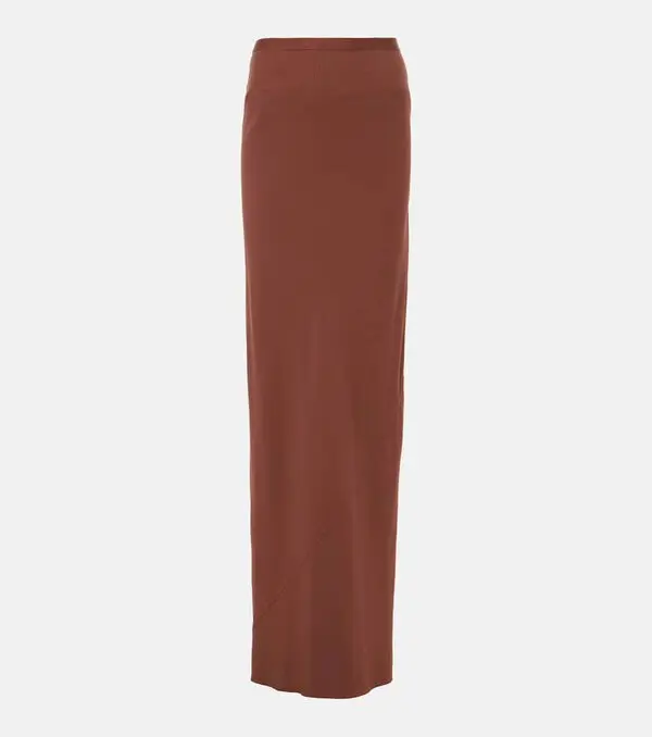 Rick Owens Knitted Maxi Skirt - Black
