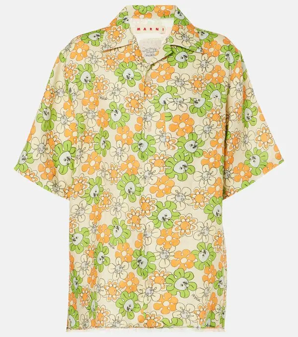 Marni Floral Linen Shirt - Multicoloured