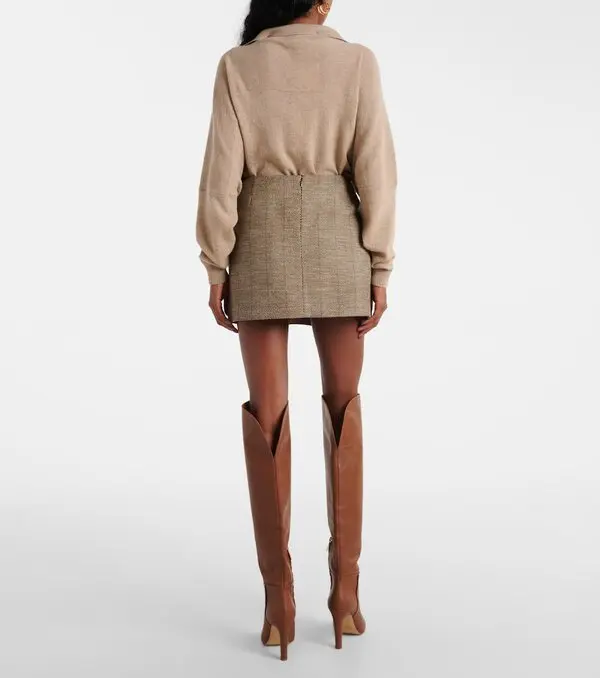 Stella McCartney Herringbone Wool-blend Miniskirt