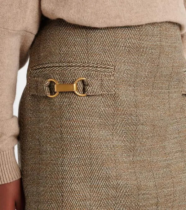 Stella McCartney Herringbone Wool-blend Miniskirt