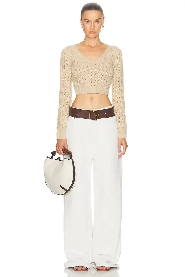 Max Mara Long Sleeve Cropped Sweater