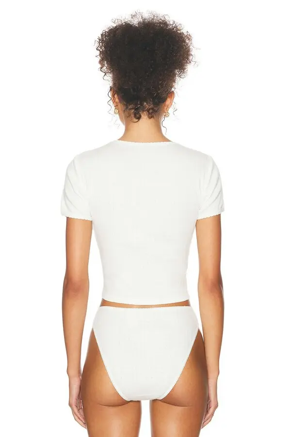 HELSA Pointelle Baby Tee